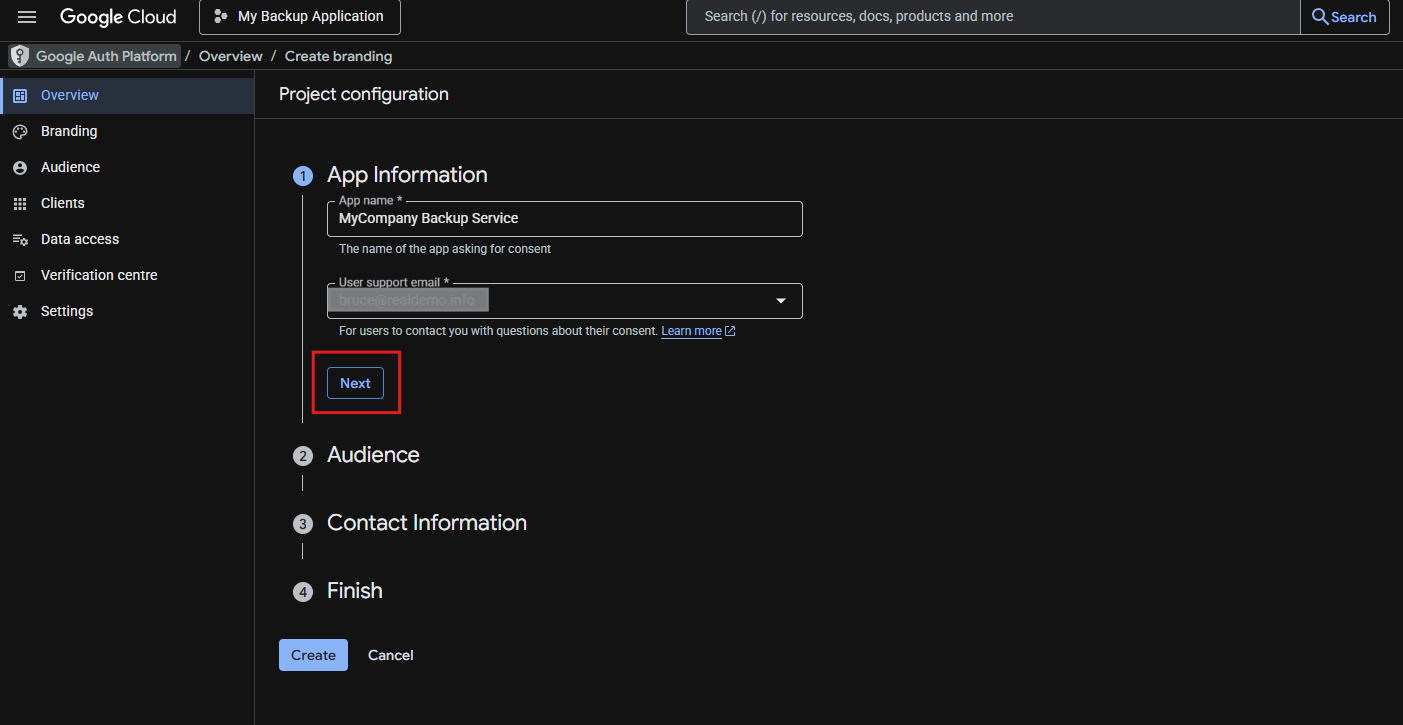 How to create a Google Cloud project and OAuth consent screen for your ...