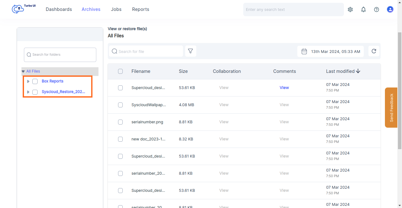 Restore Box folder(s)