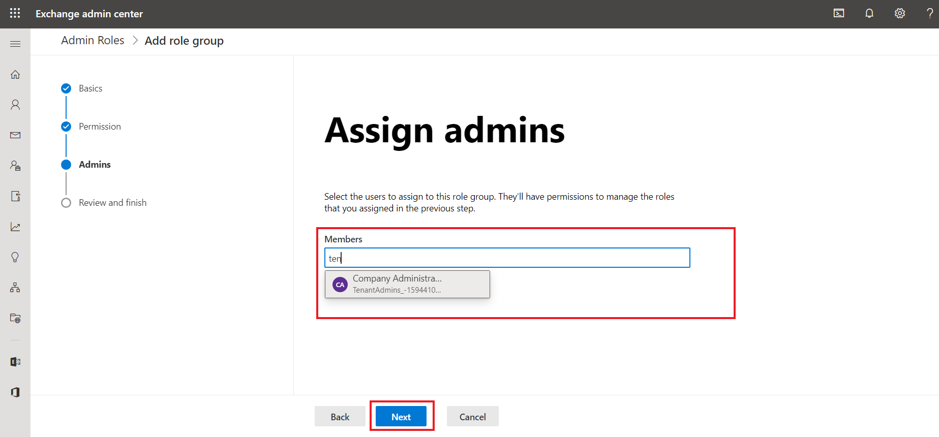 How do I add an Impersonation role in Office 365?