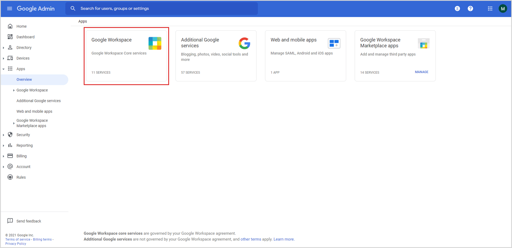 How to enable Gmail and Google Drive services in Google Workspace Admin ...