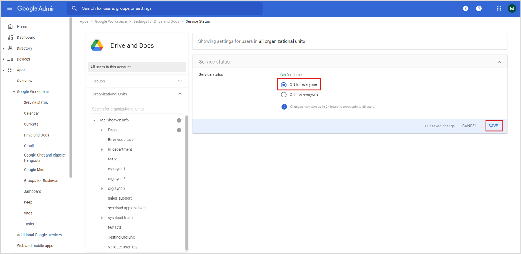 How to enable Gmail and Google Drive services in Google Workspace Admin ...