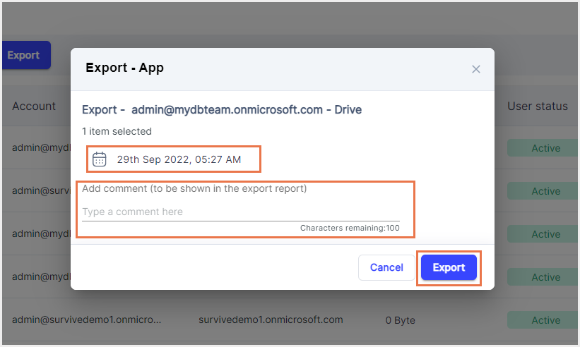 How to export the entire OneDrive account for a user?
