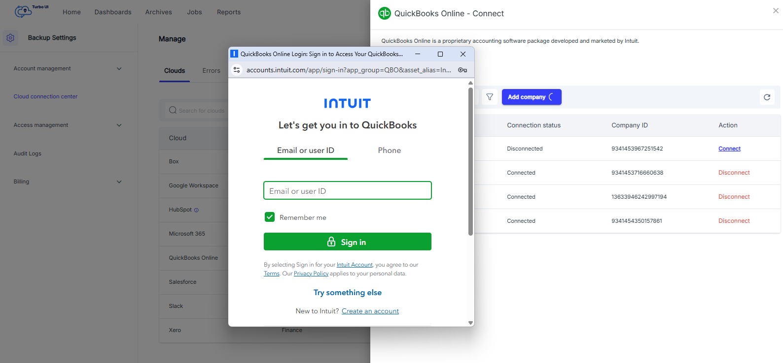 How to reconnect your QuickBooks Online account to the SysCloud backup ...