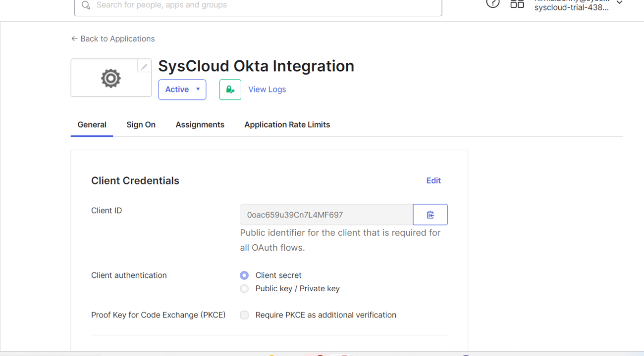 How to get the OIDC client credentials to enable Okta SSO for your SysCloud account?
